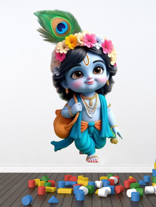 Krishna Sticker 60 cm Little God Krishna Cute Krishna Wall Sticker For ...