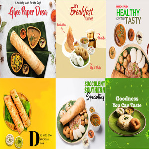 Wall gallery 48 cm South indian idli sambar dosa wall poster waterproof ...