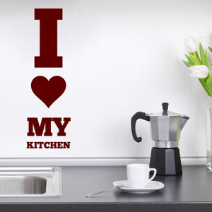 DreamKraft 45 cm Kitchen Wall Sticker (I love my kichen,Surface ...