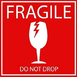 BlackDreams 10.16 cm Fragile do not Drop Big Attractive Logo Sticker ...