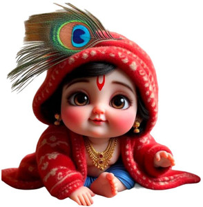 Approach Decor 60 cm Little Cute Baby Krishna Ji wall Sticker For Kids ...