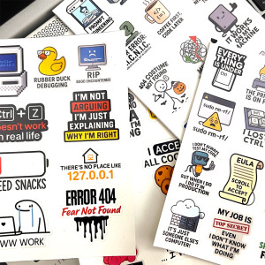 Sticcardo 3 inch -4.5 inch Programmer Themed Vinyl Stickers | Tech ...
