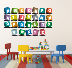 Wallzone 65 cm ABCD|ALPHABETS|KIDS|SCHOOLS Removable Sticker Price in ...
