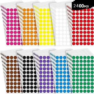 BlackDreams 1.2 cm Mix Color 12mm (0.5 Inch) Round Dot Labels Writable ...