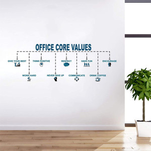 InkHex 120 cm 'Office Core Values' Wall Stickers Self Adhesive Sticker ...