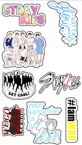 PHONE ANTICS 3.81 cm Stray Kids Themed Stickers | DIY Decoration | For ...