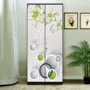 DecorWear 219 cm Almirah sticker roll GolaFlowerAlmira wardrobe sticker ...