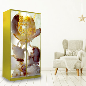 WallDaddy 213.36 cm Gubara Almirah Self Adhesive Sticker Price in India ...