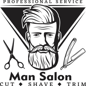 sr enterprises 58 cm cut_shave_trim_man salonwall sticker man salon ...