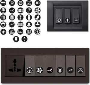 FlyBuy Hub 3.81 cm Switch Board Stickers For Home Fan, Light,TV, Etc ...