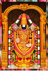 AK GRAPHICS 75 cm TIRUPATI BALAJI WALL STICCKER Self Adhesive Sticker ...