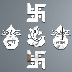 Chote Mote Seller 14.69 cm Little Ganpati with Kalash and Swastik ...