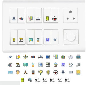 TILKOR 1.5 cm Transparent Switch Board Sticker for home and office Fan ...