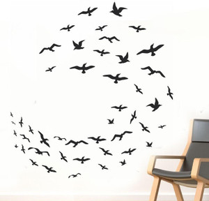 Happy Walls 12 Flock of Birds Self Adhesive Sticker Price in India ...