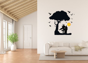 KUKU WALL STICKER 61 cm Bhagwan ram wall sticker Self Adhesive Sticker ...