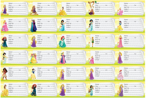 RKDECOR 3.5 inch Grils Cartoon Name Slip Stickers Tag for Notebook ...