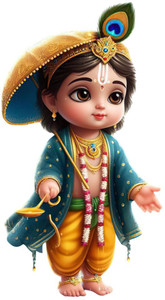 Approach Decor 60 cm Lord Krishna baby Krishna God of Hindu Wall ...