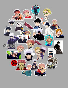 Times Comic 5 cm Jujutsu Kaisen Mobile And Laptop Stickers | Pack of 35 ...