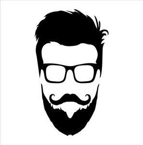 amazinghub 23 inch chasma with much beard man Self Adhesive Sticker ...