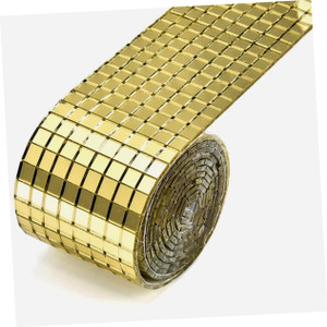 Aquire 3 inch Golden Mirror Tape Self Adhesive Sticker Price in India ...