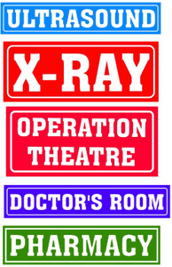 HindK Store 20 cm X-ray room and ultrasound sticker posters FOR WALL OF ...