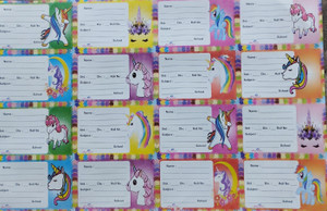 Super Easy 7.4 cm 160pcs Unicorn Design Name Slip Note Books Paper ...