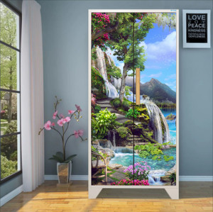 We Kreate 213 cm 3d embossed decorative almirah wallaper Self Adhesive ...