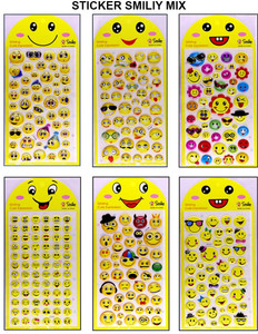 Vintager 22 cm Set Of 6 Emojis Craft Sticker Smiley Emoji Face ...