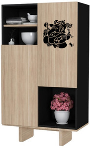 WALLDESIGN 22.86 cm Vinayaka Black (Small) Self Adhesive Sticker Price ...