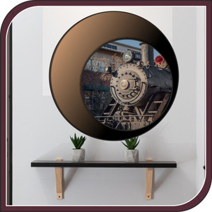 Sahaj Décor 16 inch Railway rail gadi poster size (16x16 inch ) Self ...