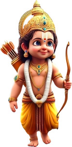 RNG GRAPHICS 60 cm PVC Vinyl Lord Ram ji God of Ayodhya Ram Wall ...