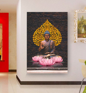 DivineDesigns 46 cm Gautam Buddha Vinyl Sticker Self Adhesive Sticker ...