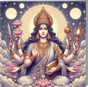 surmul 8 inch Maa Saraswati with Notebook Wall Sunboard Poster For Home ...