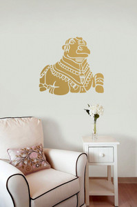 WALLDESIGN 45.72 cm Nandi Bull Gold (Medium) Self Adhesive Sticker ...