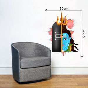 Decoration Stickers 58 cm shiva ji wall stickergod _bhagwan ji wall ...