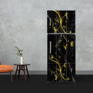 Zedexgraphics 63 inch DOUBLE DOOR FRIDGE STICKER Self Adhesive Sticker ...