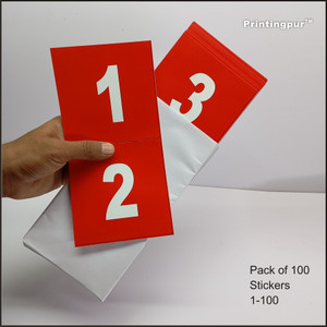 Printingpur 4 inch 1 to 100 Digits Number Stickers Waterproof For ...