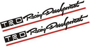 Lepitax 8 inch TRD Racing Car Sticker Red and Black Removable Sticker ...
