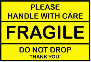 BlackDreams 7 cm Fragile Please Handle with Care & do not Drop Labels ...