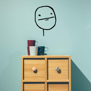 Xskin 29 cm Poker Face Toker Internet Meme Wall Decals, Easy to Apply ...