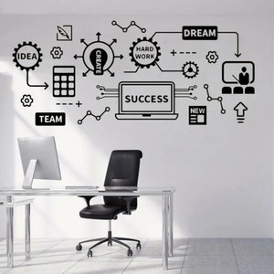 SnappyVinyl 58 cm Corporate office Wall Self Adhesive Sticker Price in ...