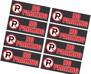 Stikor 12 inch No Parking Sign Sticker Self Adhesive Warning Sign ...