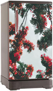 Ainan Decor 60 cm Beautiful Flower and Sky Fridge Sticker (Single Door ...