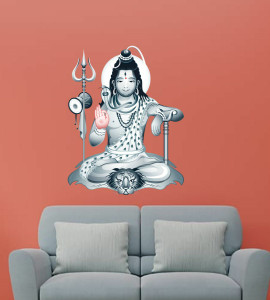 Flipkart SmartBuy 58 cm Shivji Wall Sticker Size- 58 cm x 45 cm Self ...
