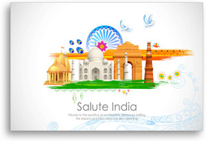 PRINTHUBS Indian Flag Tiranga Posters For Room Home office Wall Decor ...
