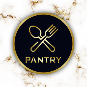 YIXT 15 cm Acrylic Pantry Sign|Kitchen Sign|PANTRY Sticker Round Self ...