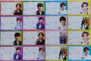 Super Easy 7.3 cm 160pcs Boys Design Name Slip Note Books Paper ...