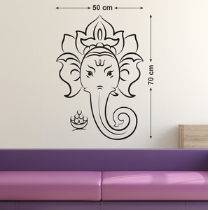 Wollfill 57 cm Lord Ganesha Decorative Spiritual Wallsticker Self ...