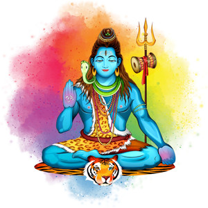 SAI DESIGNS 51 cm shiva ji wall stickergod _bhagwan ji wall sticker ...