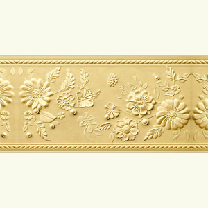 ATTRACTSO 120 inch Golden Design Wall Border Stickers Waterproof Peel ...